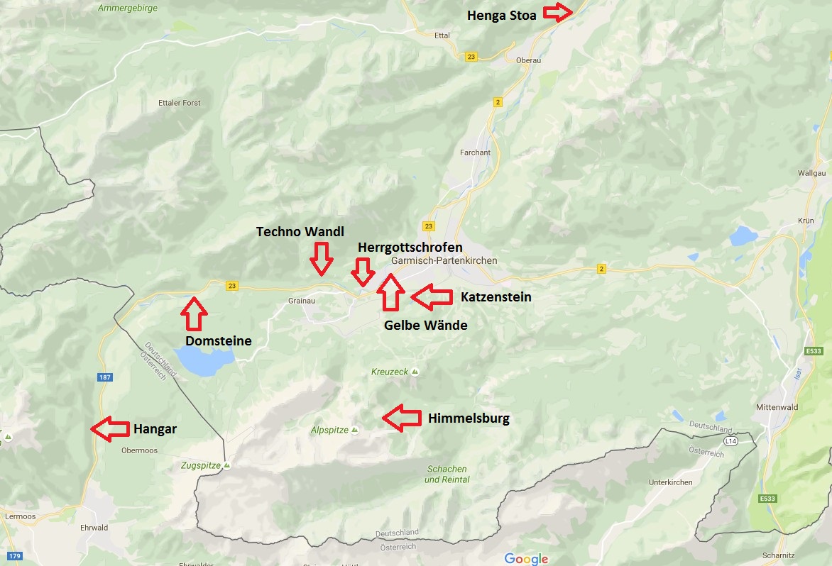 Klettergebiete um Garmisch-Partenkirchen – eine kurze Übersicht ...